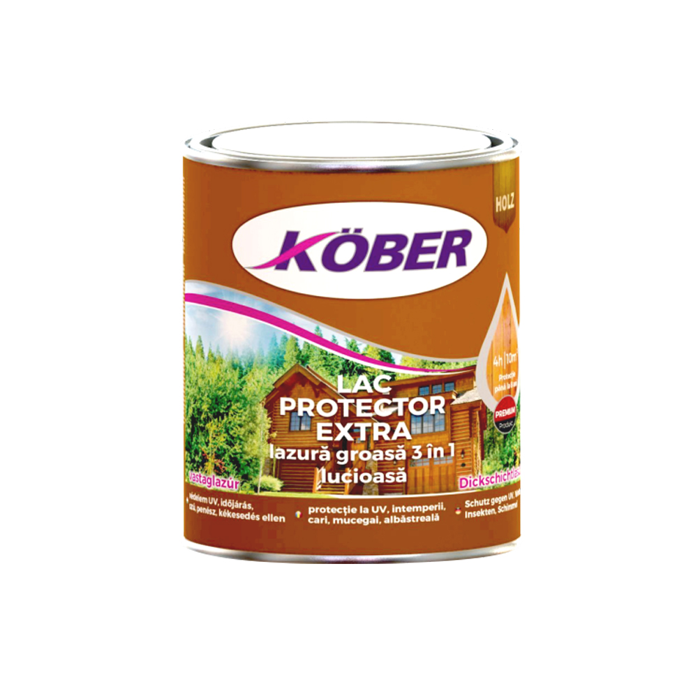 Lac protector Extra pentru lemn 3 in 1 - 2.5 l stejar inchis - Magazin ...